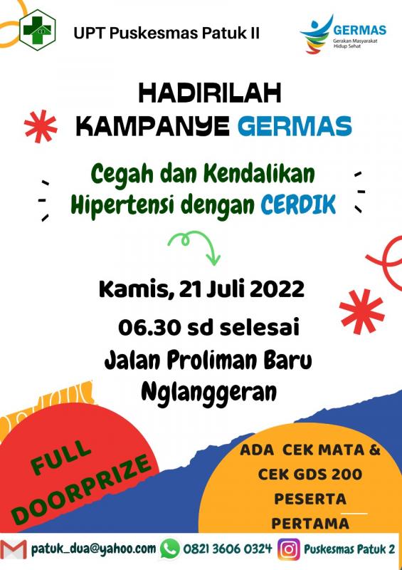 KAMPAYE GERMAS ( Cegah dan Kendalikan Hipertensi dengan Cerdik