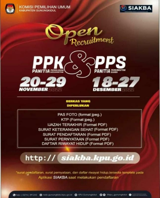 (OPEN RECRUITMENT)PENDAFTARAN PANITIA PEMUNGUTAN SUARA